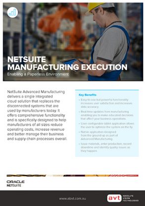 NetSuite ERP Software Solutions for Manufacturing Companies