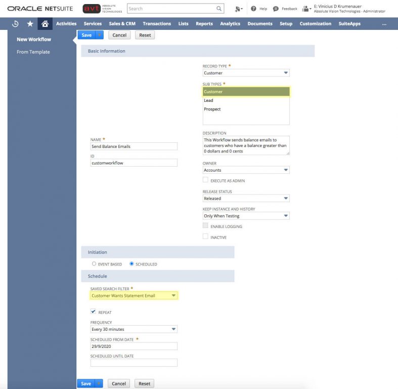 Send Automated Customer Statements Emails In Netsuite