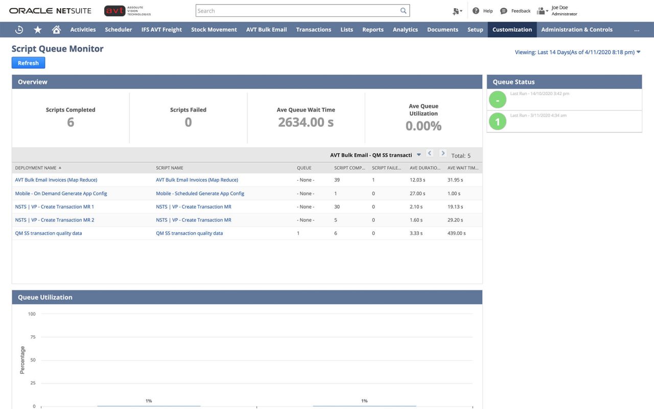 NetSuite Application Performance Management SuiteApp