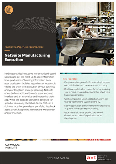 NetSuite ERP Software Solutions for Manufacturing Companies
