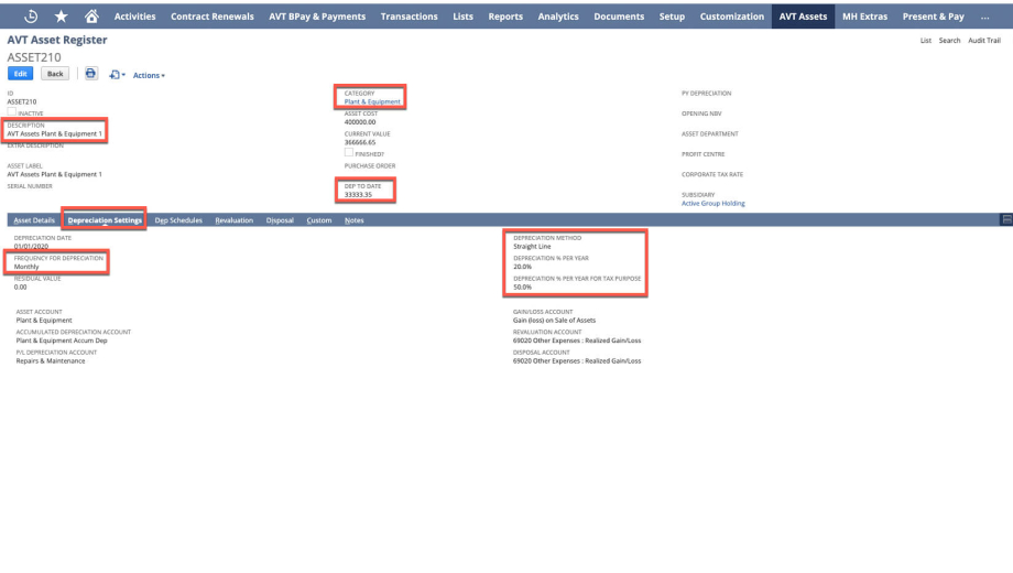 AVT Fixed Assets SuiteApp for NetSuite - ERP Software Solutions