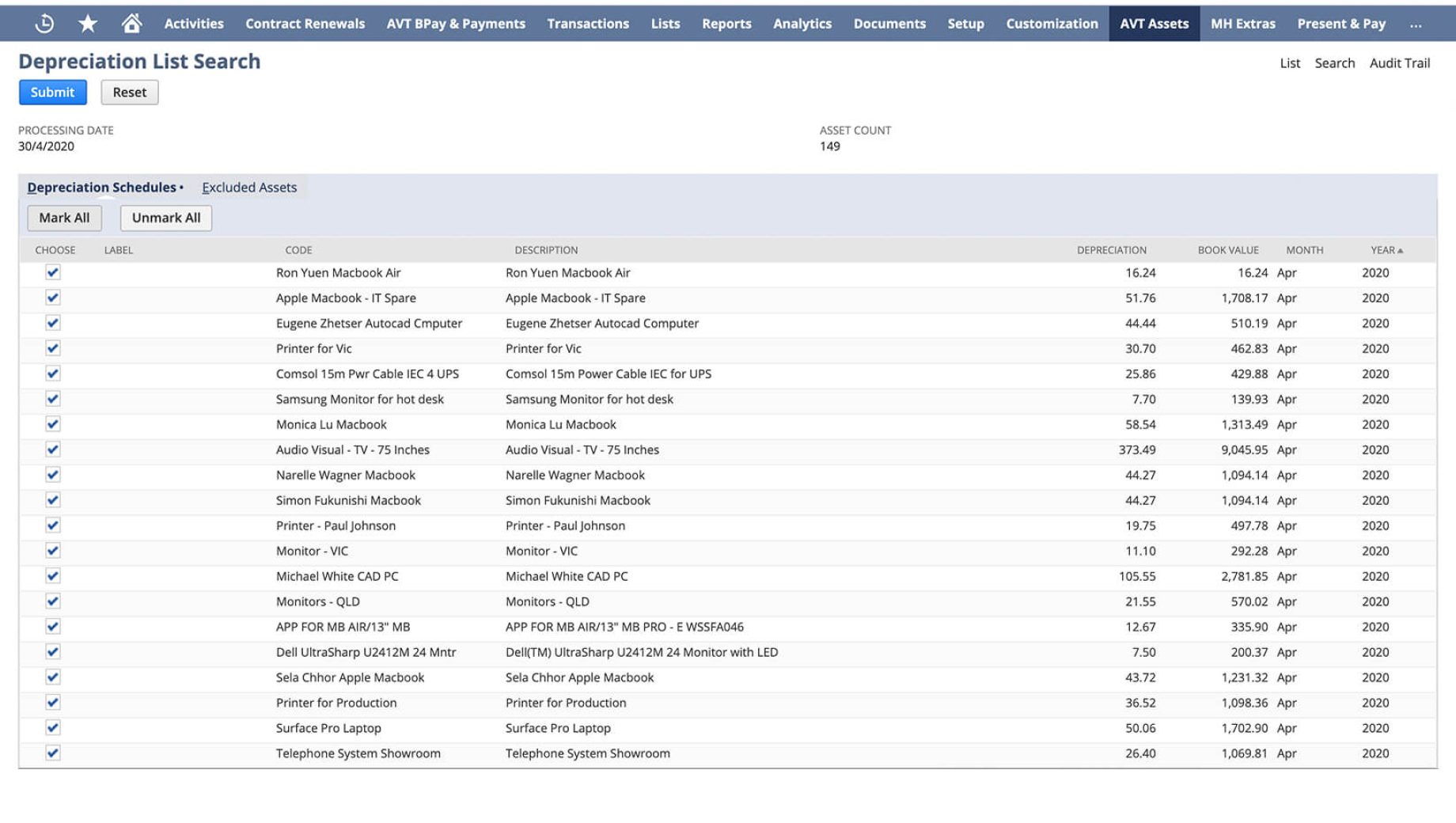 AVT Fixed Assets SuiteApp for NetSuite - ERP Software Solutions
